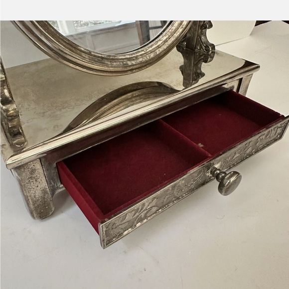 Storage & Organization | Vintage Silver Plated Dressing Table Vanity ...